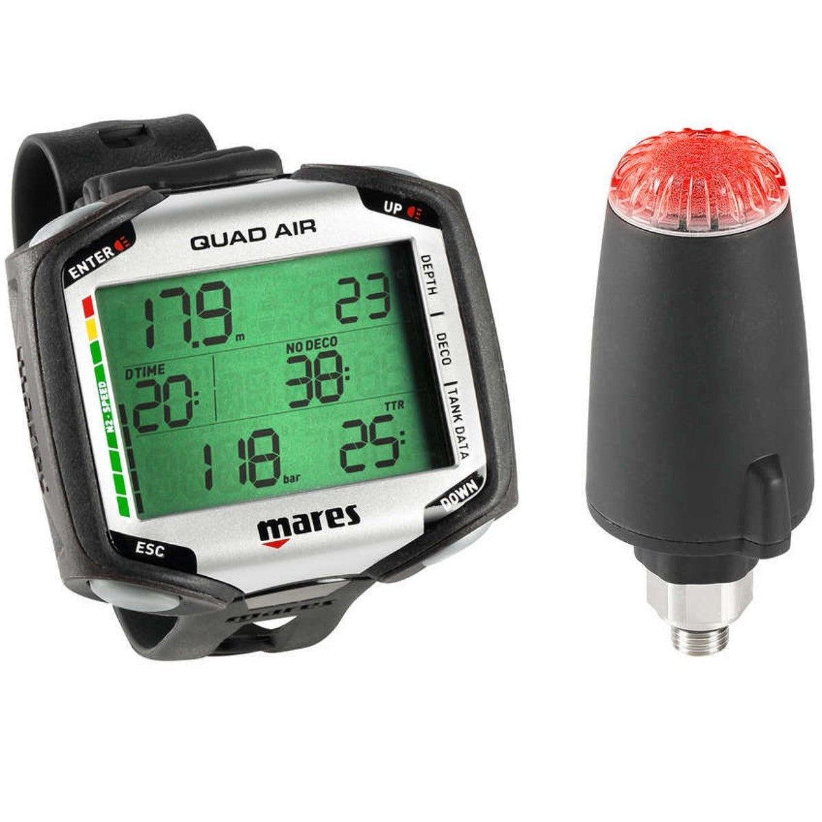 Mares Quad Air Dive Computer with LED Transmitter | DIPNDIVE