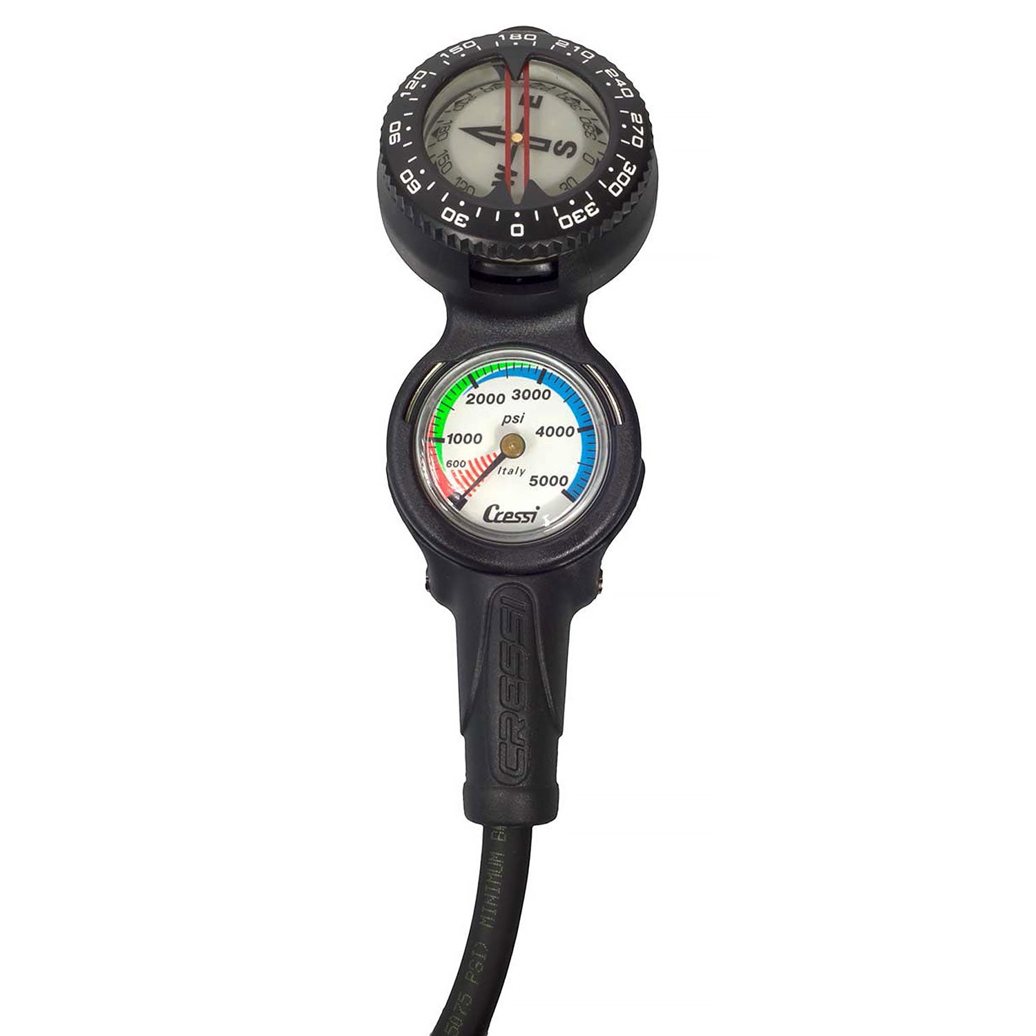 Cressi Console CP2 - Pressure Gauge and Compass for Scuba Diving - Imp ...
