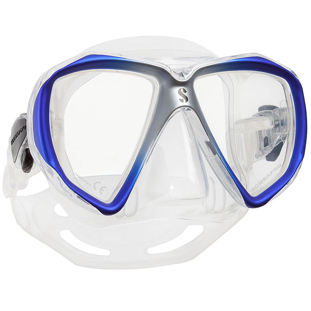 Open Box ScubaPro Spectra Mask - Silver / Blue | DIPNDIVE