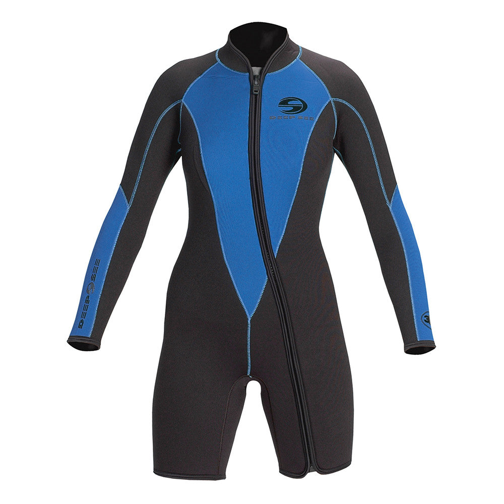 Open Box Deep See 3mm Woman Shorty Long Sleeve Dive Wetsuit - 7-8 ...