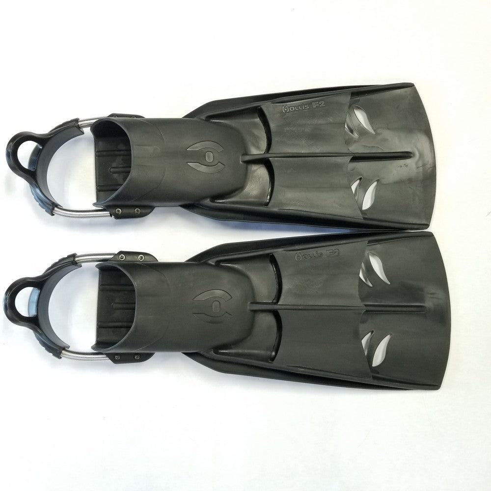 Used Hollis F2 Dive Fins - Black - Regular | DIPNDIVE